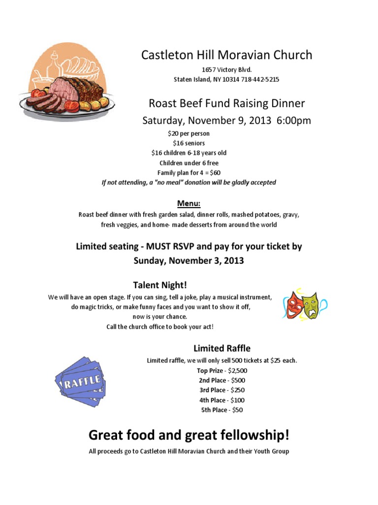 Roast Beef Dinner Fundraiser Event | PDF