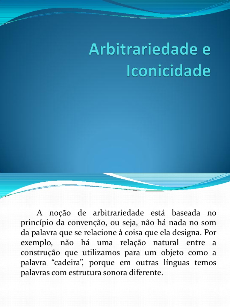 Arbitrariedade e Iconicidade | PDF | Charles Sanders Peirce | Semiótica