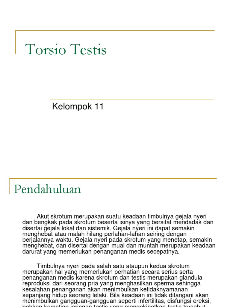Torsio Testis | PDF