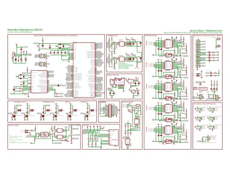 MakerBot MightyBoard REVE Schematic | PDF | Computer Engineering ...