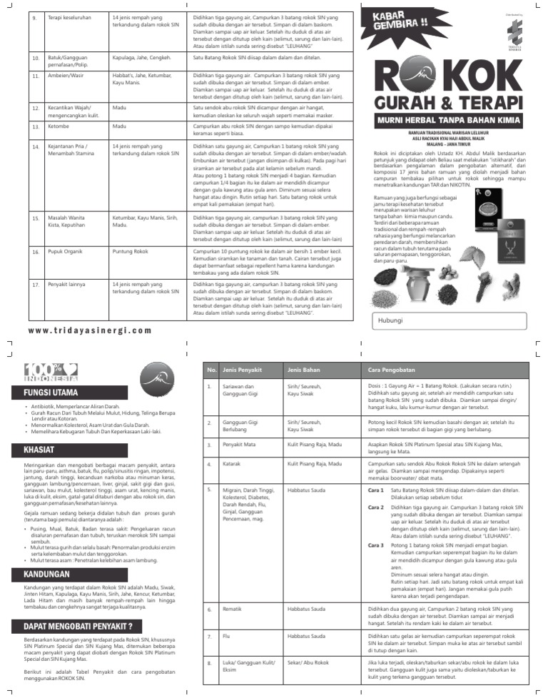 Brosur Gurah Dan Terapi | PDF