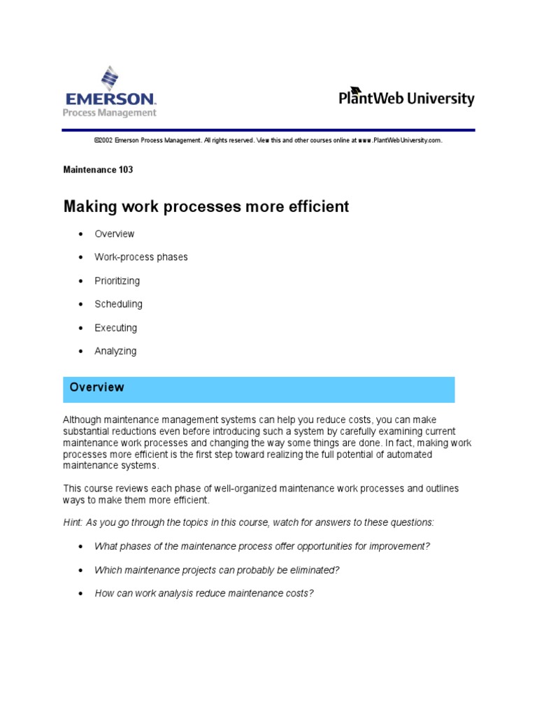 Making Work Processes More Efficient | PDF | Medical Diagnosis ...