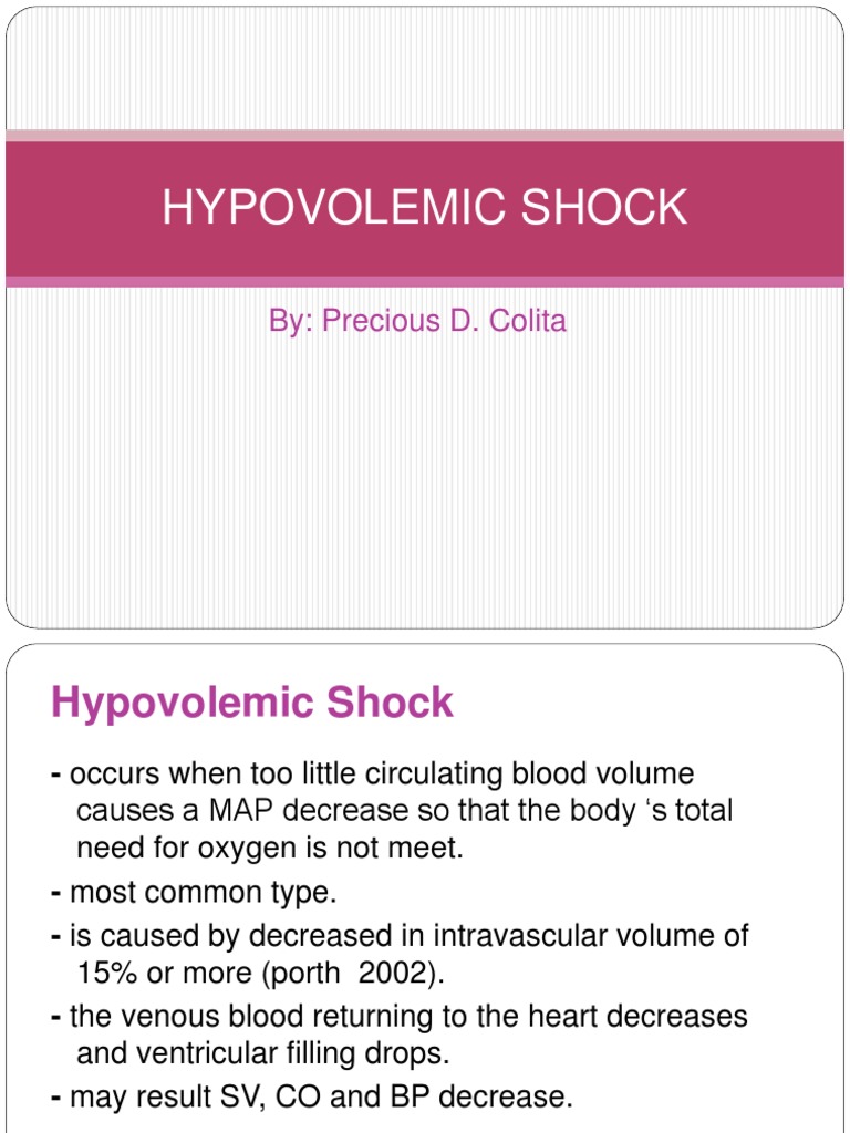 Hypovolemic Shock | Shock (Circulatory) | Ischemia