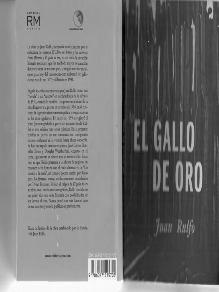 El Gallo de Oro - Juan Rulfo PDF | PDF | Narración | Novelas