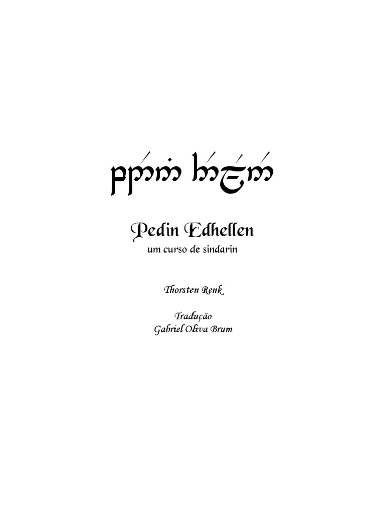 Sindarin - 01 | PDF | Tierra Media | J. R. R. Tolkien