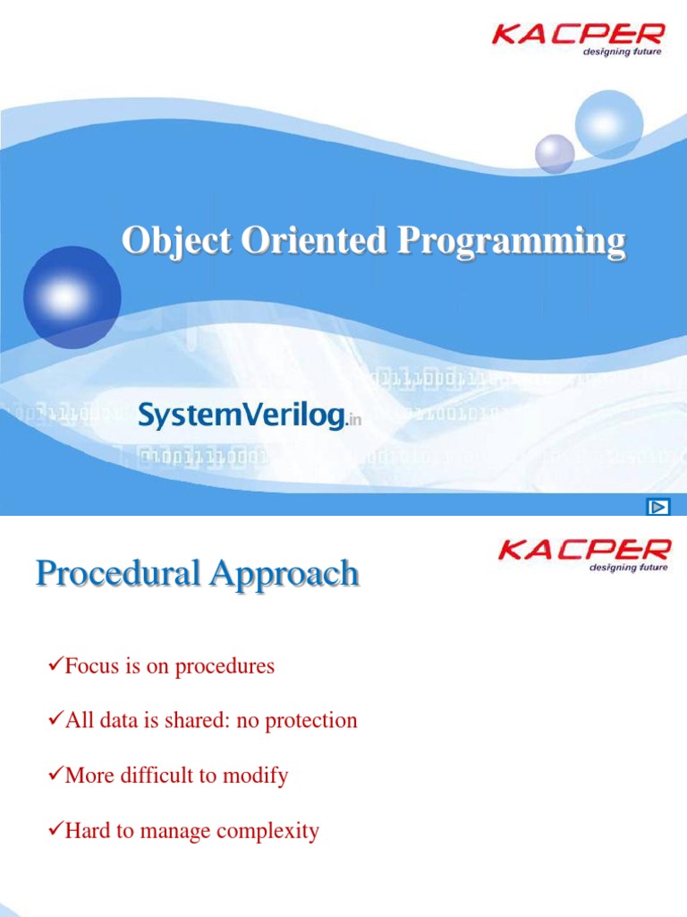 System Verilog Oops Pdf Class Computer Programming Object