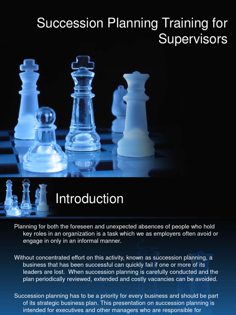 Presentation - Succession Planning Training For Supervisors pdf2 | PDF ...