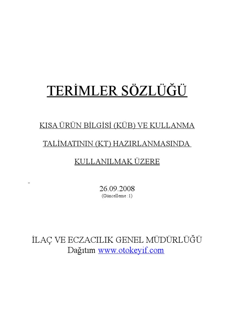 TIBBİ Terimler Sözlüğü | PDF
