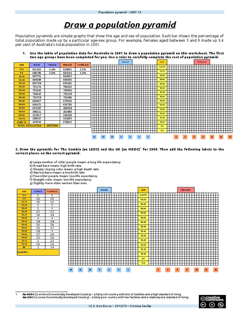 Population Pyramids Activities | PDF | Economies