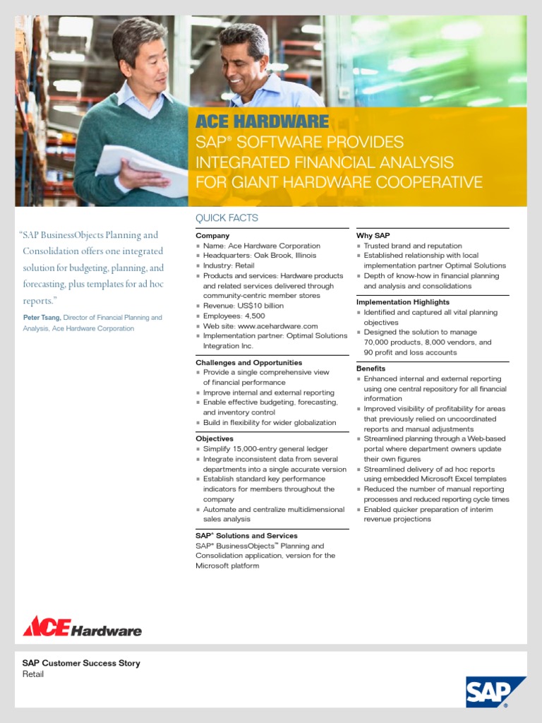 Ace Hardware (Us) | PDF | Sap Se | Profit (Accounting)
