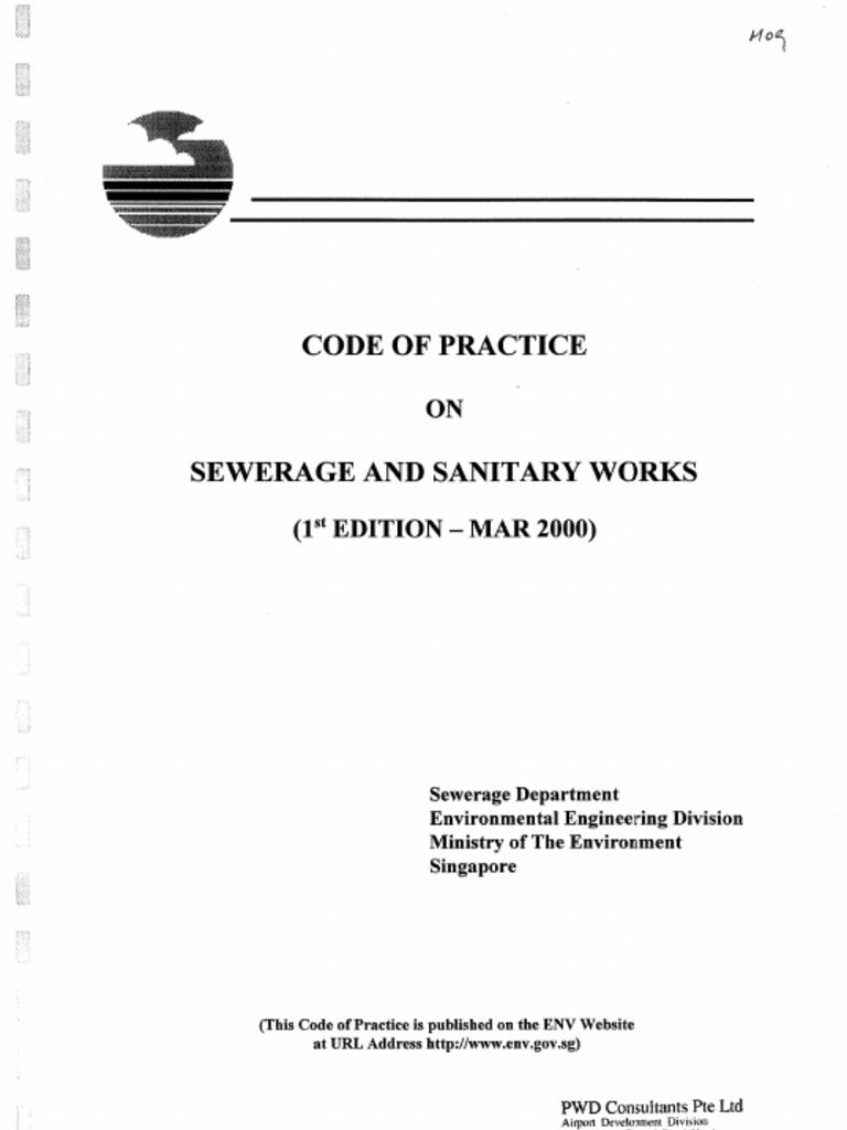 Code of Practice On Sewerage & Sanitary Works (2000) | PDF