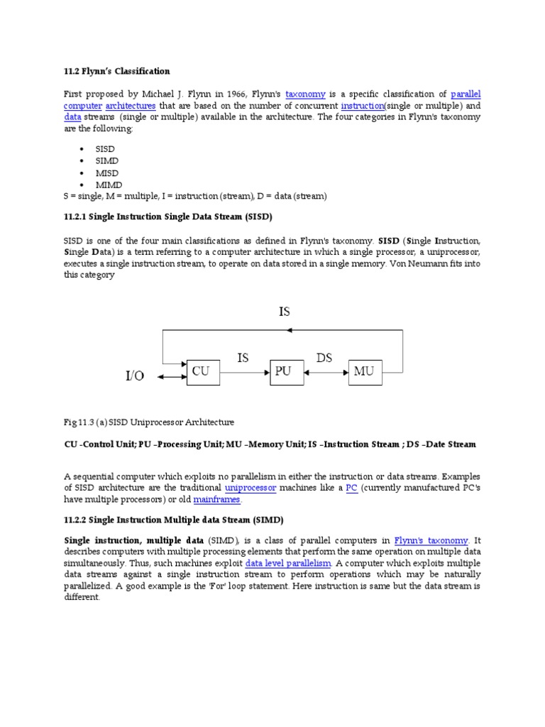 Taxonomy Parallel Computer Architectures Instruction Data | PDF | Parallel Computing | Central ...