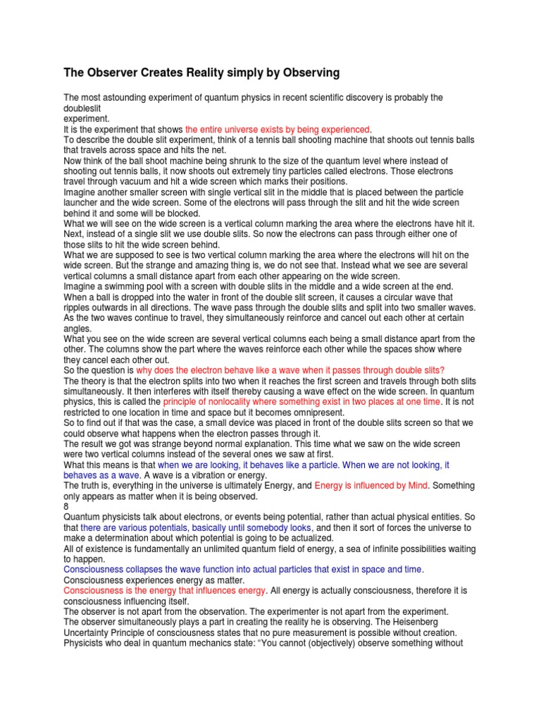 Quantum Observation Shapes Reality | PDF | Reality | Electron