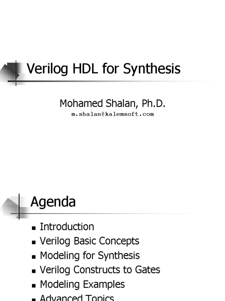 Verilog HDL | Download Free PDF | Hardware Description Language | Vhdl