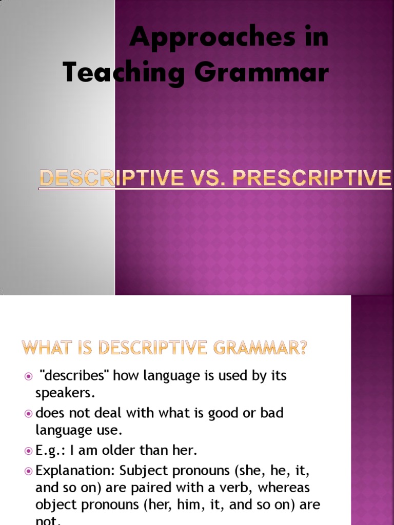 Approaches Teaching Grammar | PDF