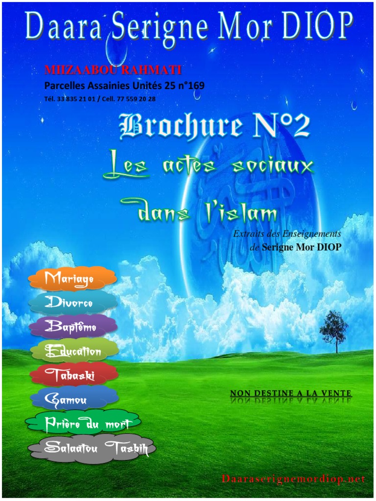 Brochure N2 Daara Serigne Mor Diop PDF | PDF | Mariage | Divorce