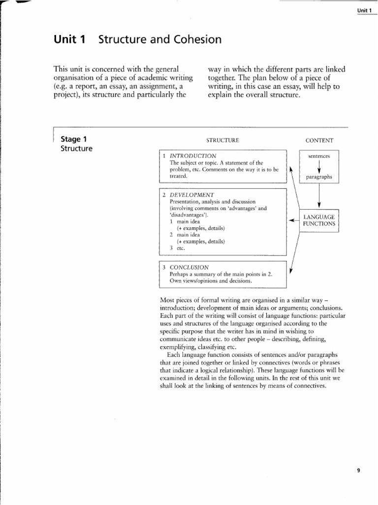 9 Unit 1 Structure and Cohesion | PDF | Home & Garden