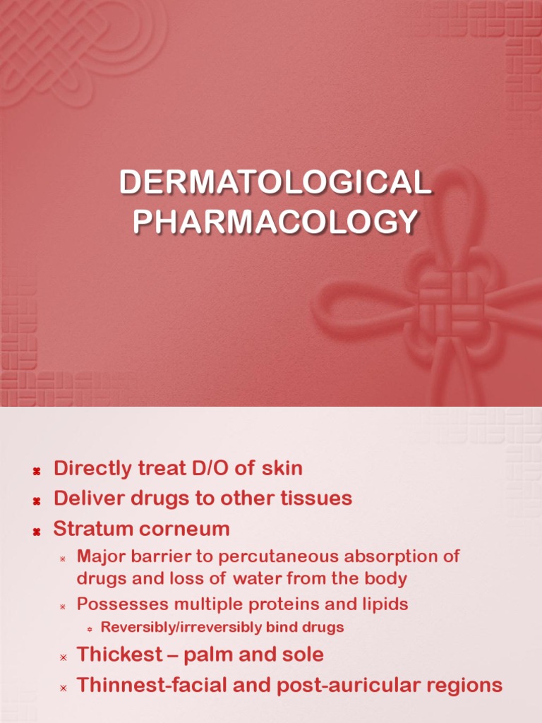 Dermatological Pharmacology Lecture | PDF | Acne Vulgaris | Psoriasis