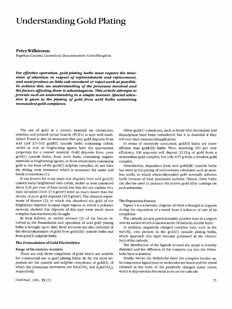 Understanding Gold Plating | PDF