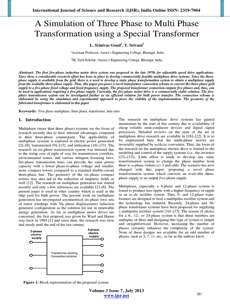 A Simulation of Three Phase To Multi Phase Transformation Using A ...