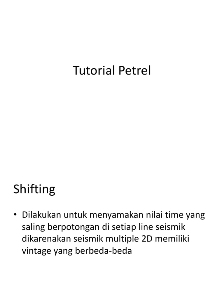 Tutorial Petrel | PDF
