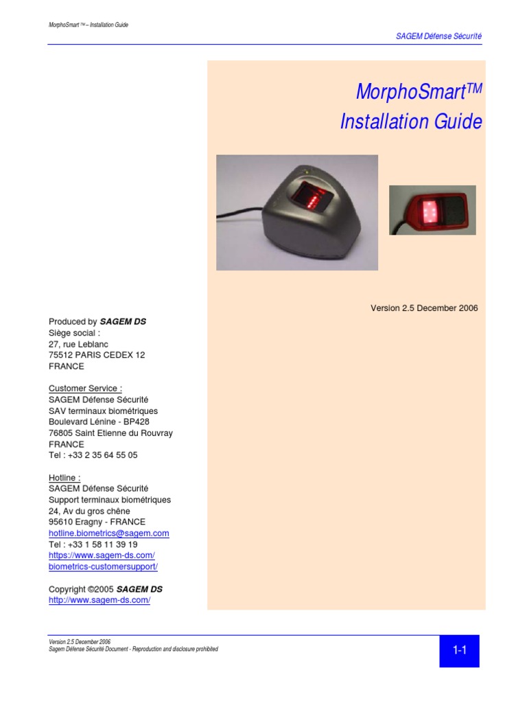 Morpho Smart Installation Guide | PDF | Microsoft Windows ...