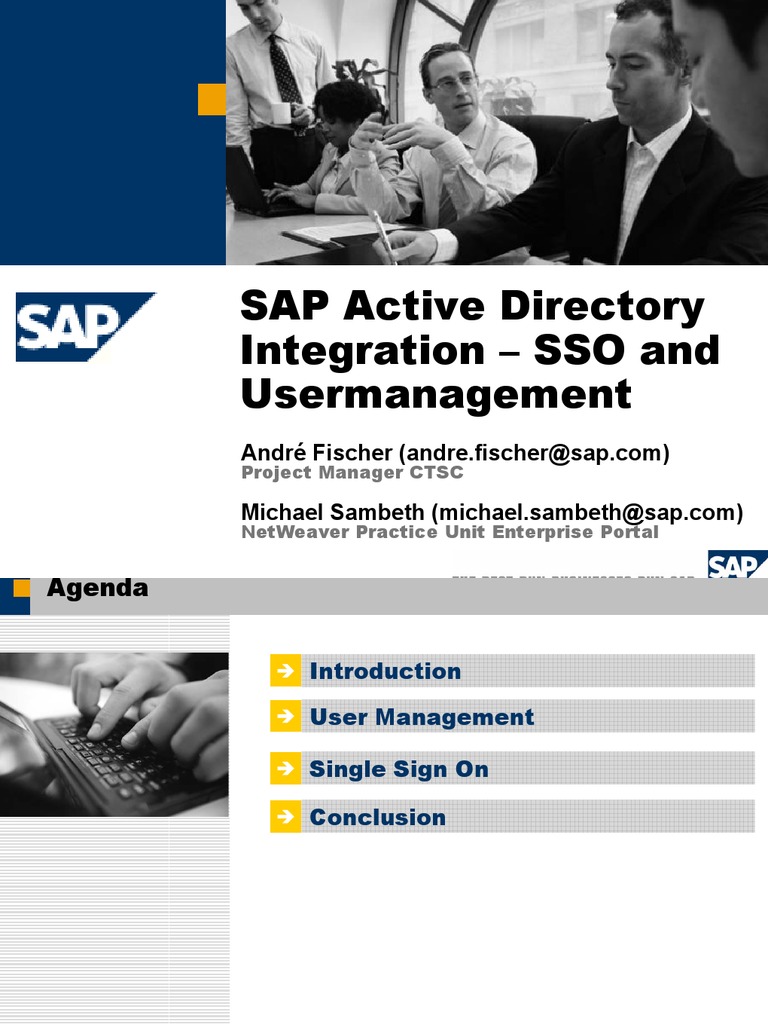 SAP AD Integration SSO User Management | PDF | Areas Of Computer ...