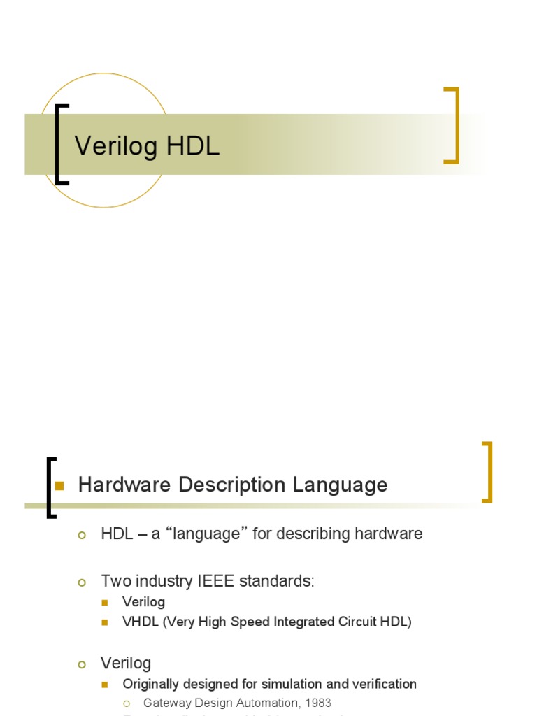 Verilog | PDF | Hardware Description Language | Logic Synthesis
