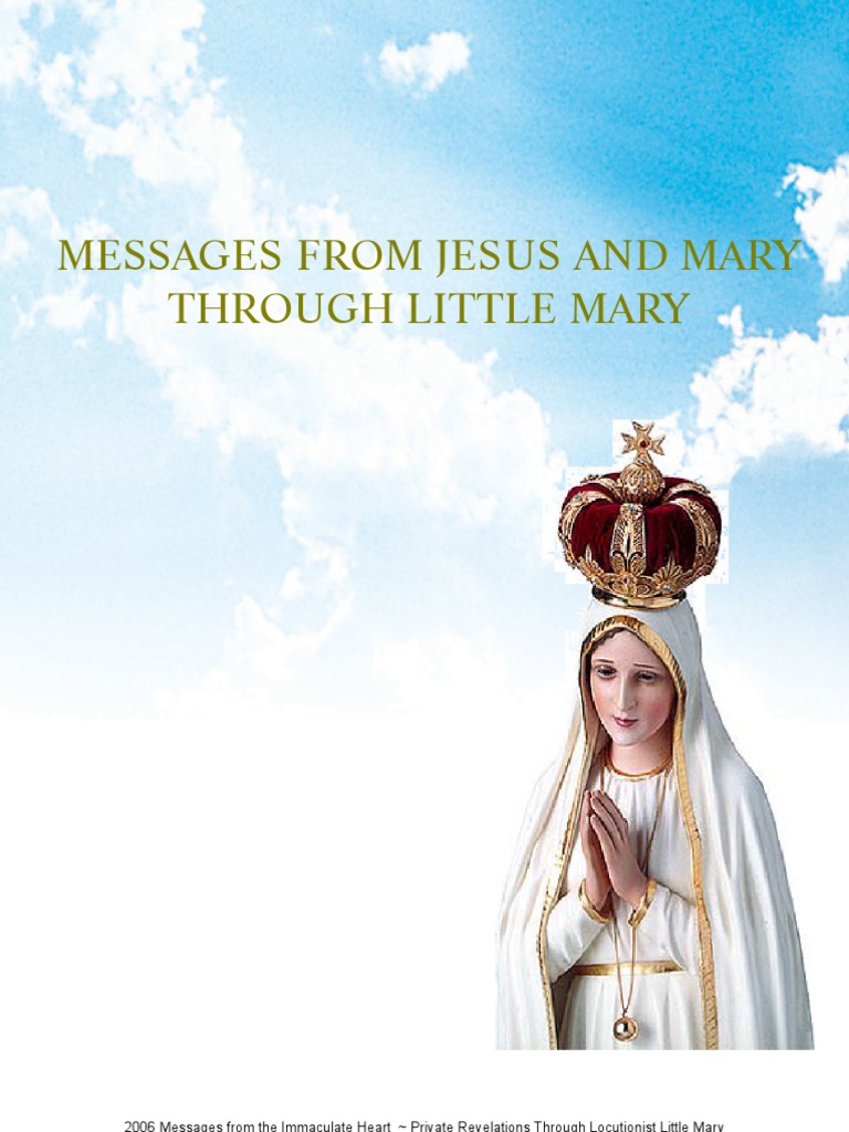 2003 Little Mary Messages | PDF | Mary, Mother Of Jesus | Repentance