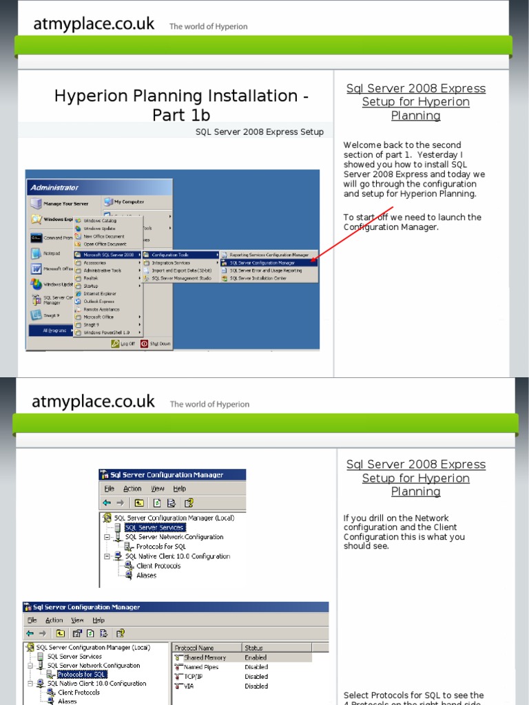 How To Install Hyperion Planning / Workspace / Essbase Part 1b - SQL ...