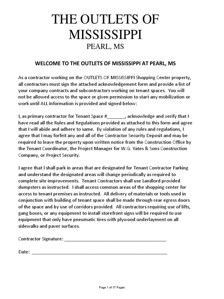 Contractors Rules and Regulations | PDF | General Contractor | Workers ...