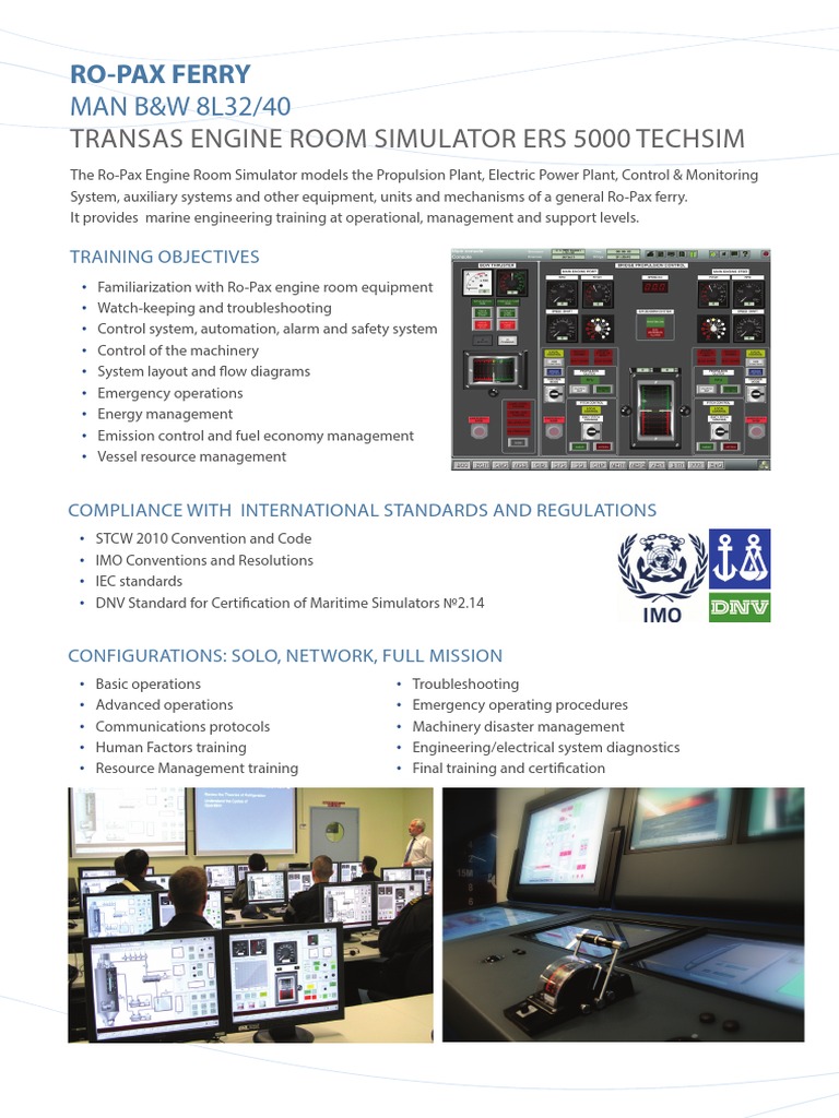 Transas Engine Room Simulator Ers 5000 Techsim: MAN B&W 8L32/40 | PDF | Engines | Simulation