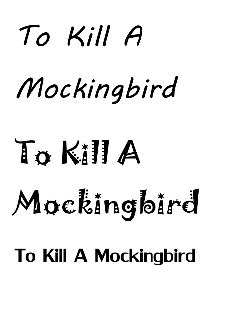 To Kill A Mockingbird Font | PDF