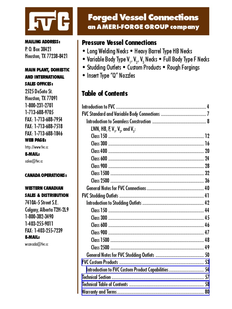 Pressure Vessel Connection Guide | PDF | Pounds Per Square Inch | Forging