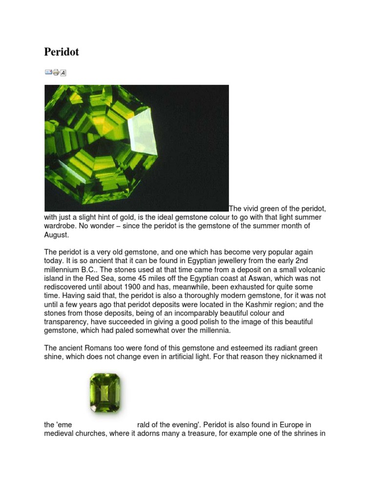 Peridot | PDF | Gemstone | Mineralogy