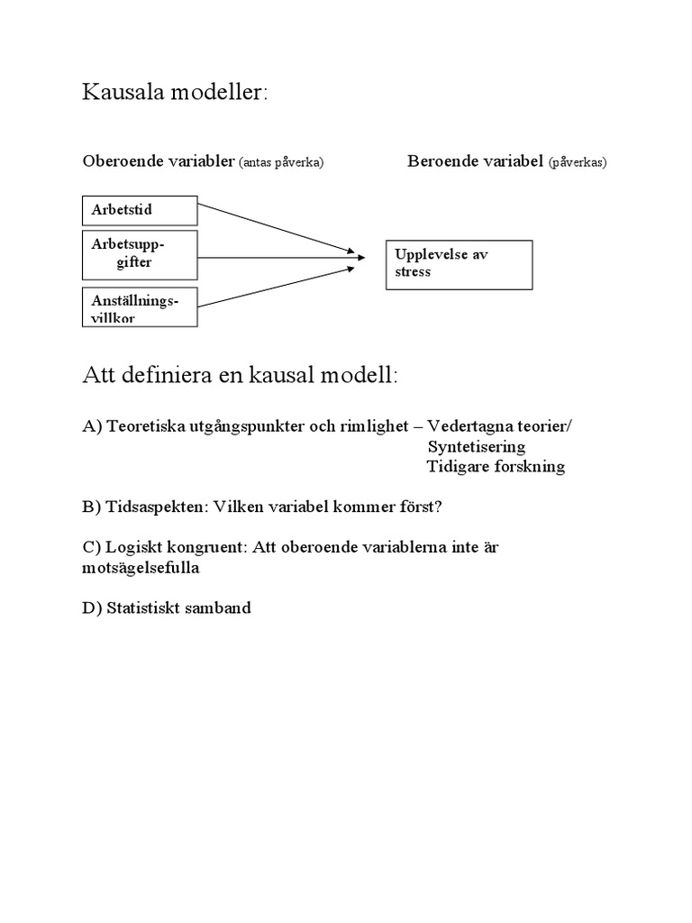 KauSala Modeller TaBell Analys | PDF