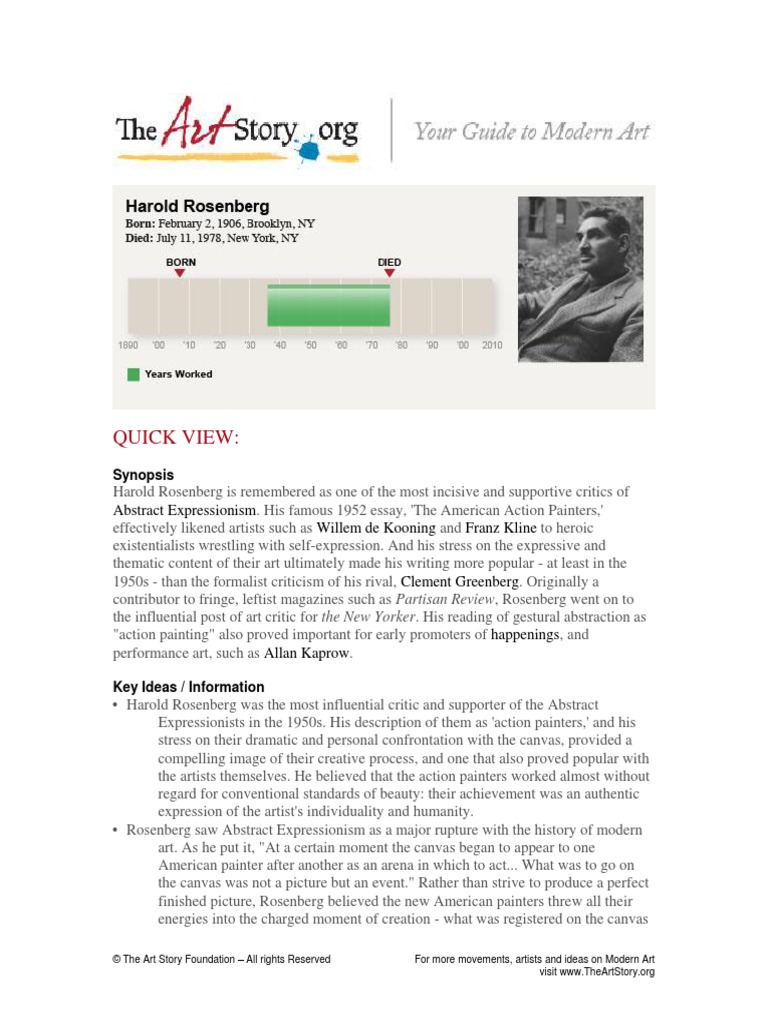 ARTH Harold-Rosenberg | PDF | Abstract Art | Paintings