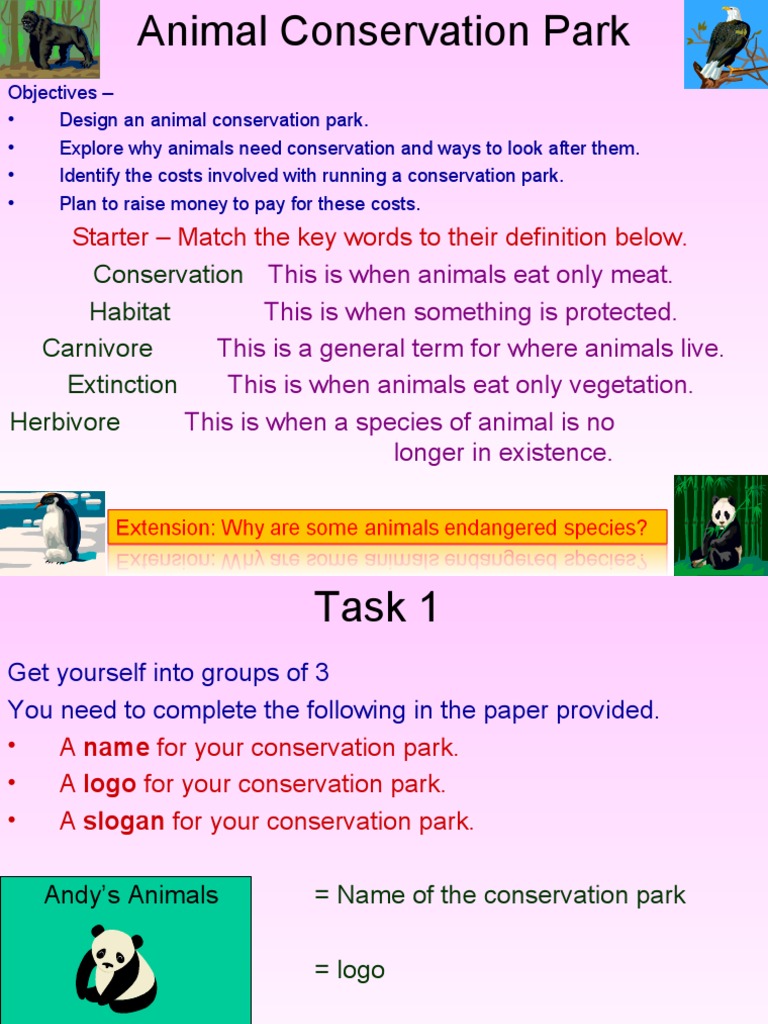 Animal Conservation Park Project Guide | PDF