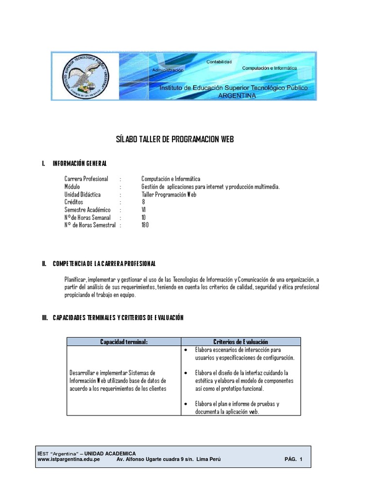 Taller de Programacion Web | PDF | Páginas del servidor activo | Servidor web