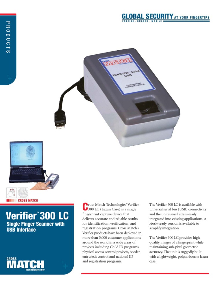 Verifier 300 LC | PDF | Fingerprint | Usb
