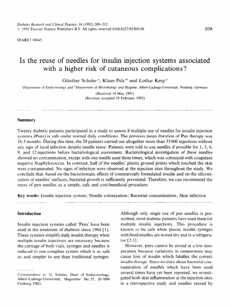 Reuse of Needles 1992 | PDF | Business