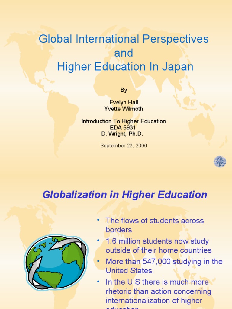 Global International Perspectives and Higher Education in Japan | PDF ...