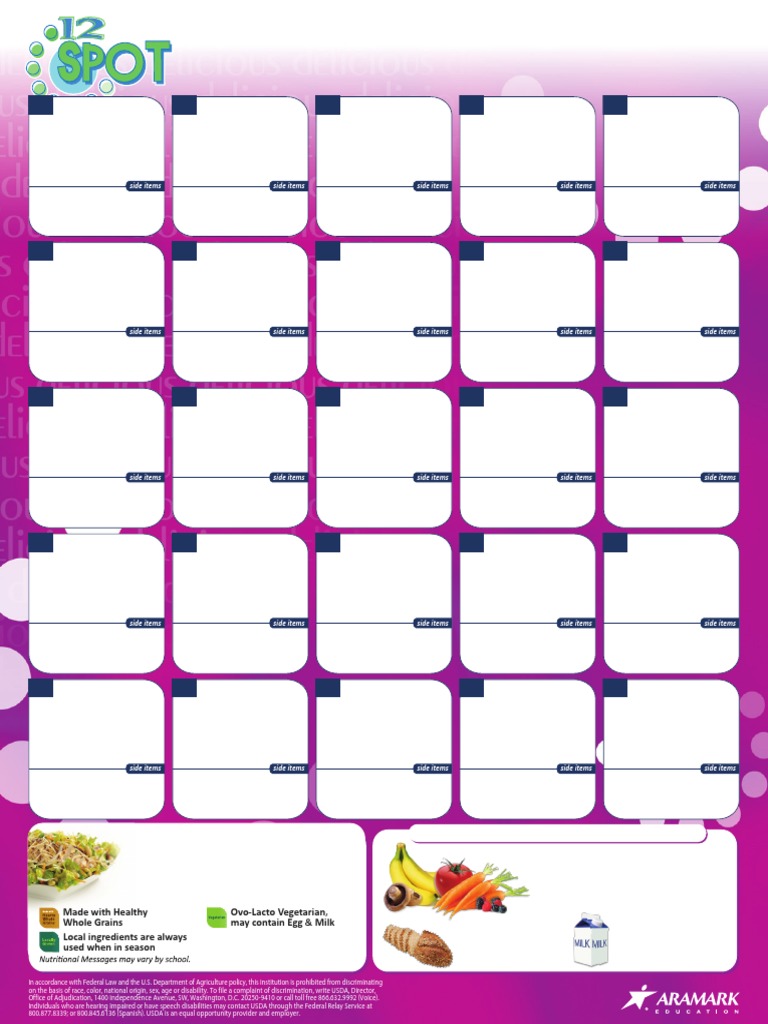 Coventry - ASFMS October Lunch Menu | PDF | Salad | Sandwich