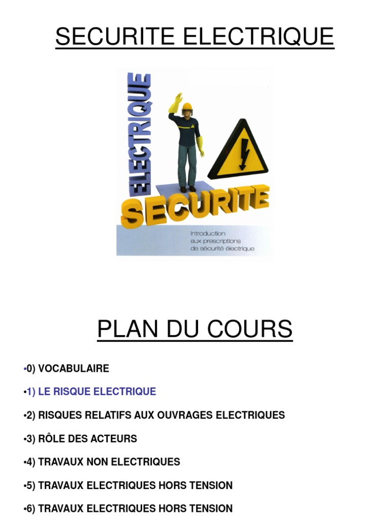 1) Le Risque Électrique | PDF | Électricité | Brûlure