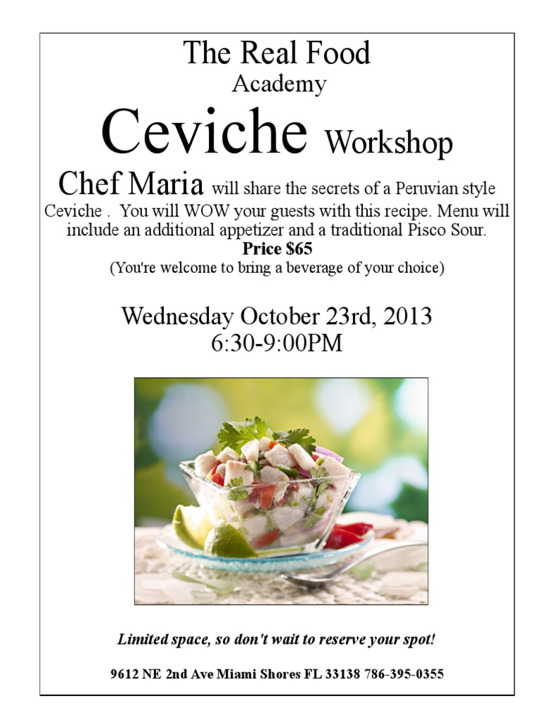 Peruvian Ceviche Workshop in Miami | PDF