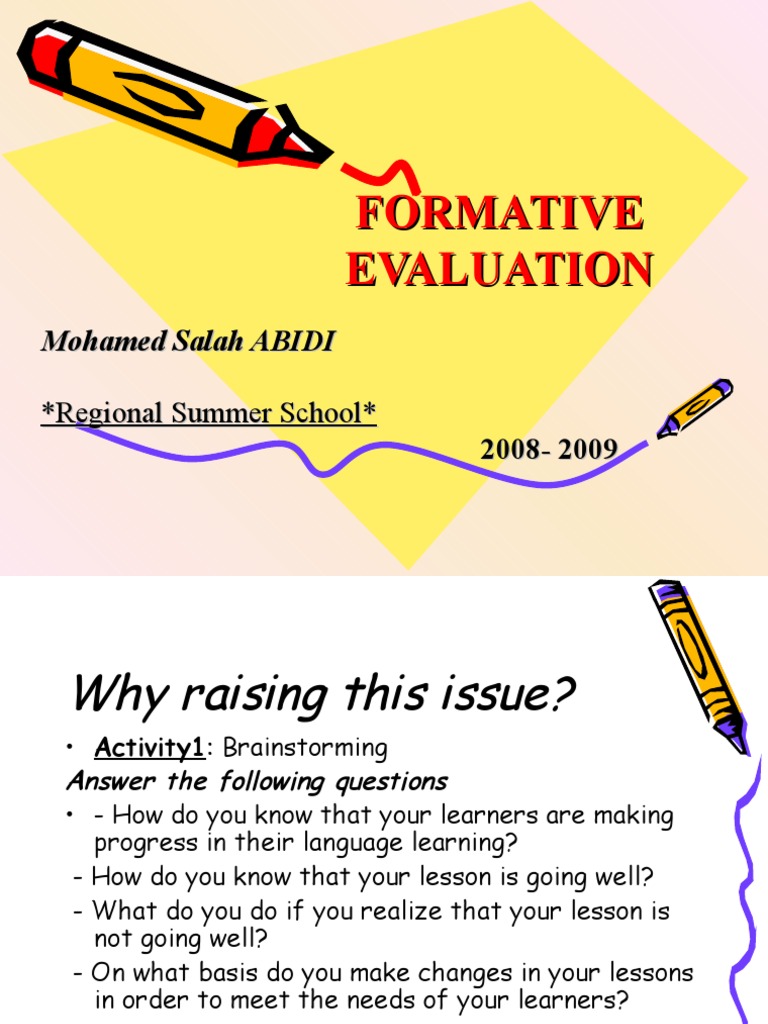 Formative Evaluation | PDF