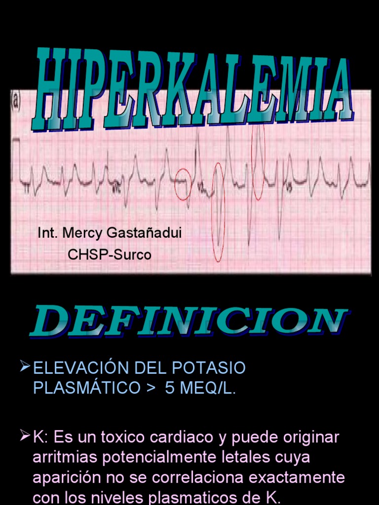 Hiperkalemia | PDF | Potasio | Dieta y nutrición