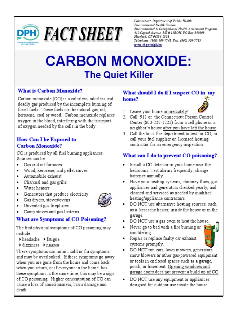 Carbon Monoxide Fact Sheet | PDF