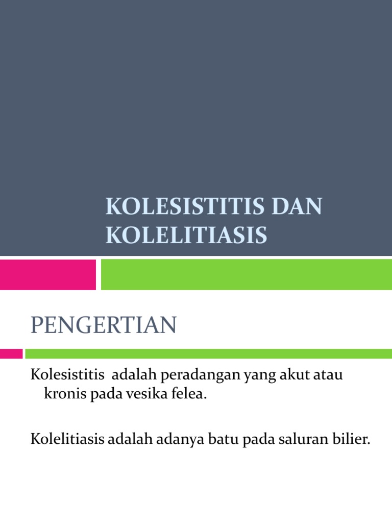 Kolesistitis Dan Kolelitiasis | PDF