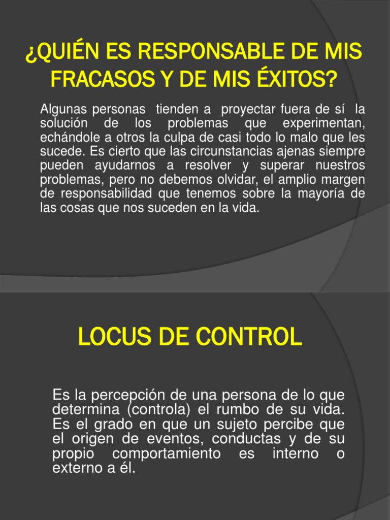 Locus Control | PDF | Percepción | Aparición